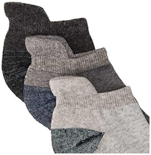 Merrell Adult's Wool Everyday Half Cushion Socks-Unisex 3 Pair Pack-Arch Support Band and Insulated Moisture Wicking, Charcoal Heather, M/L (Men's 9.5-12 /Women's 10-13)