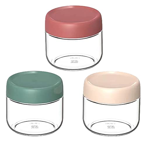 Glass Jar with Scew Lid, Overnight Oats Jars, Condiment Salad Dressing Sauce Meal Prep Containers, 10oz Wide Mouth Food Jars for Baby Food Snacks Sugar Spice, Glass Food Storage Containers Airtight
