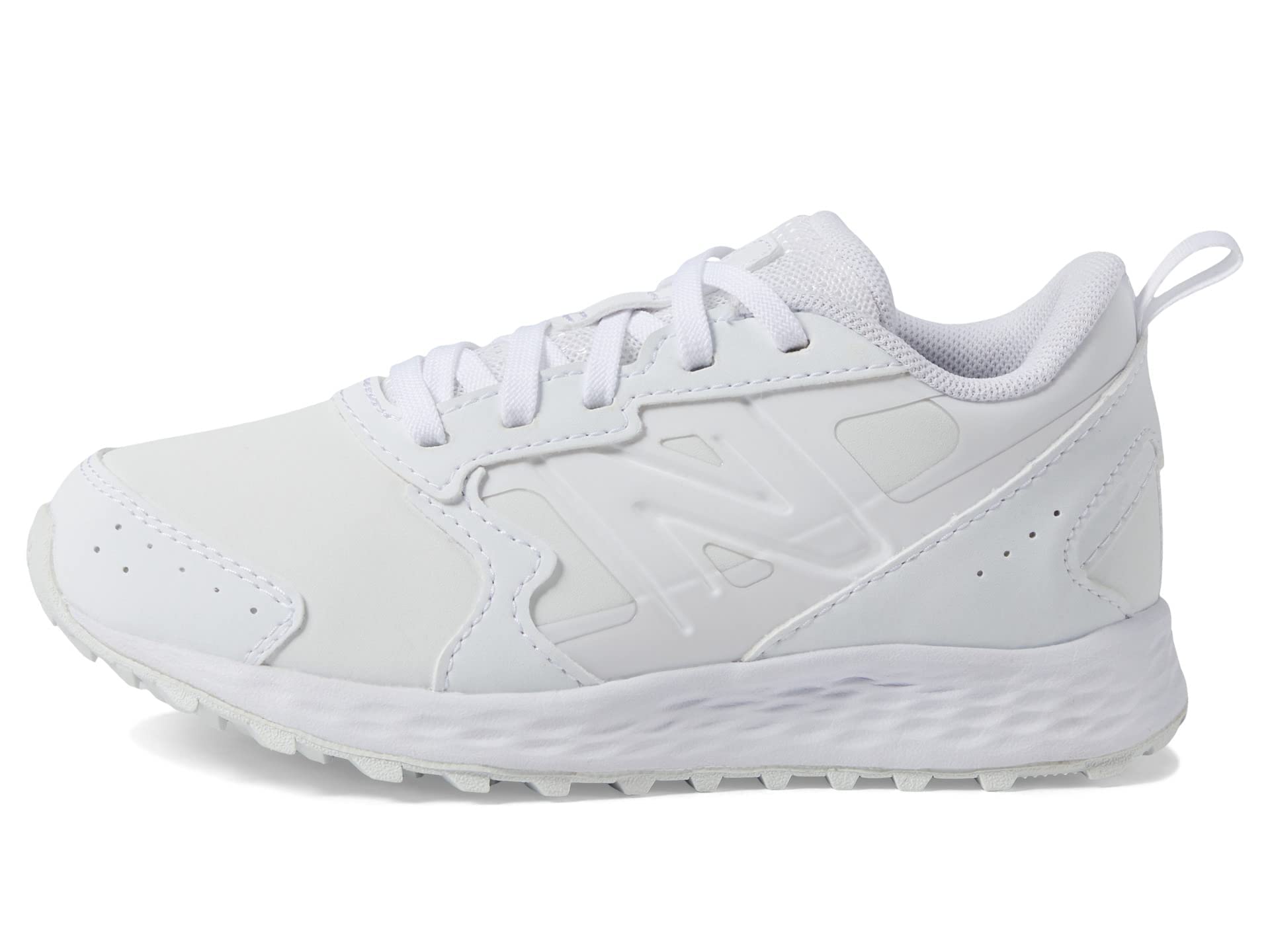 New Balance Kid's Fresh Foam 650 V1 Lace-up Running Shoe, White/White, 6.5 Wide Big Kid