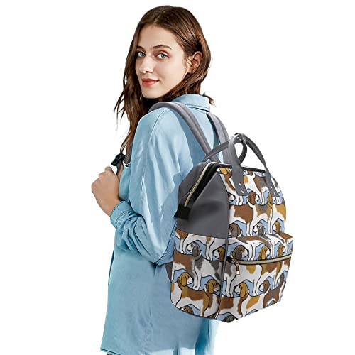 Cute Dog Waterproof Mommy Bag Diaper Bag Backpack Multifunction Large Capacity Travel Bag