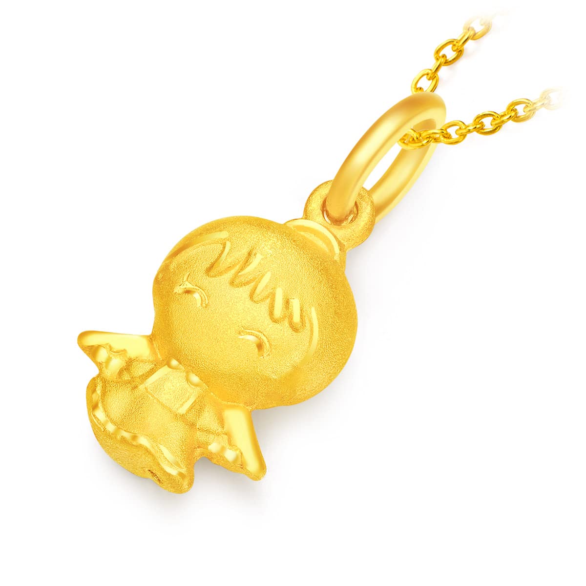 CHOW TAI FOOK 999 24K Pure Gold Pendant From Bao Bao Family Collection - Mini Size (Rich)