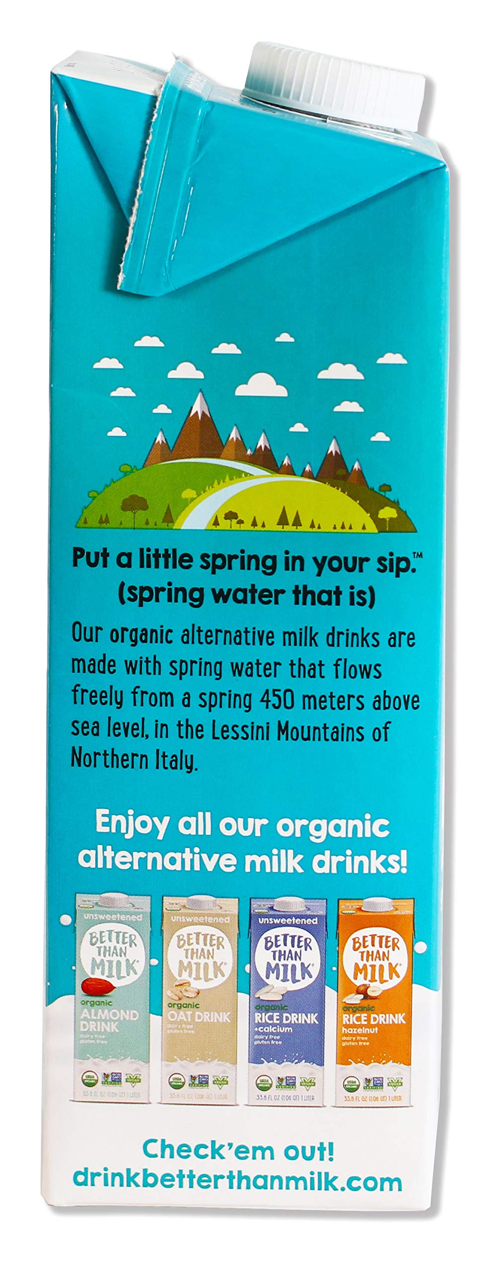 Better Than Milk Organic Almond Milk Original - Dairy-Free Vegan Friendly, Non GMO Certified (Pack of 6),33.8 Fl.Oz(Pack of 6)
