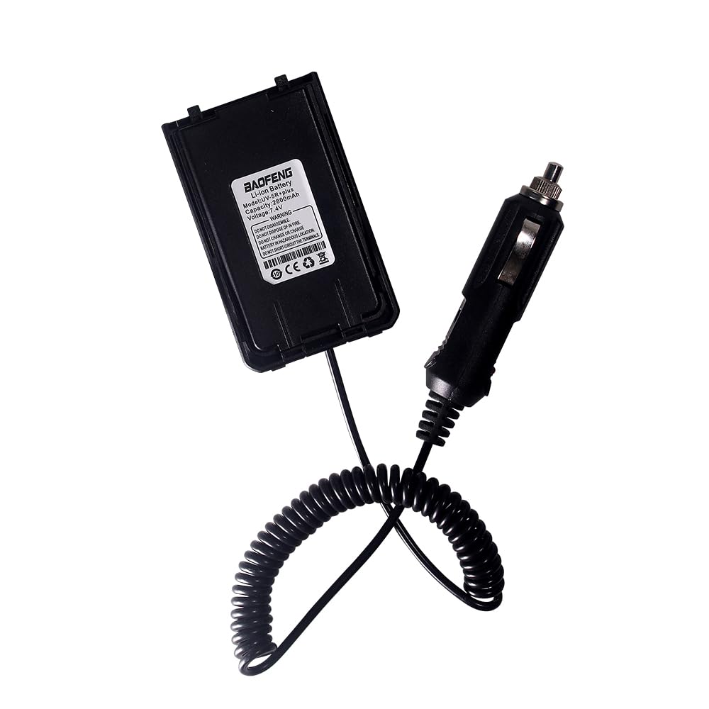 BAOFENG UV-S9 Plus Battery Eliminator Car Charger 2800mAh DC 12V Compatible with UV-S9X3 UV-S9 Etc