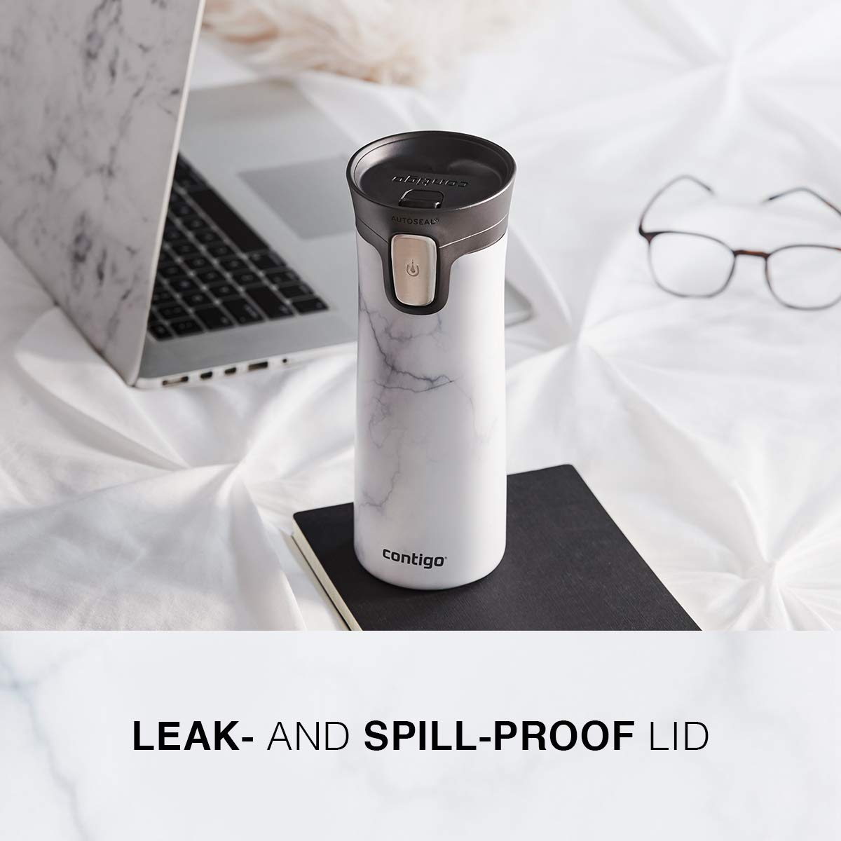 Contigo Couture AUTOSEAL Vacuum-Insulated Stainless Steel Travel Mug, 14 oz, Cloud Burst