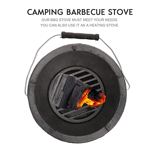 DOITOOL Cast Iron Charcoal Hibachi Grill, Portable Charcoal Grill for Outdoor Camping Barbecue Cooking, Japanese Hibachi Grill