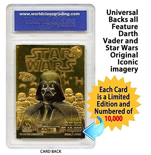 Limited Edition YODA & Darth Vader GEM-MT 10 "23 KT Gold Card! 1/10,000!