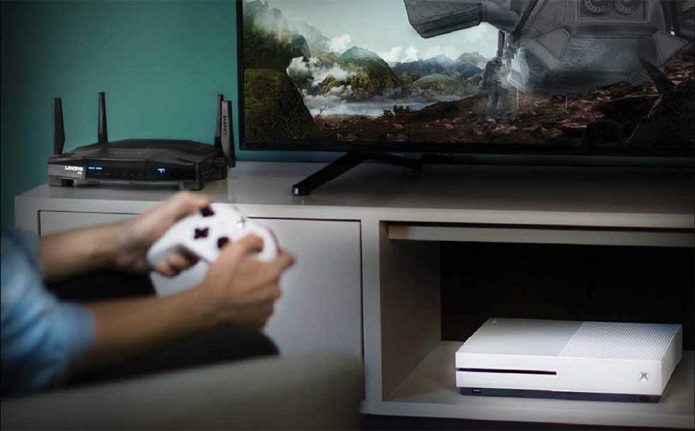 Linksys WRT Gaming WiFi Router Optimized for Xbox, Killer Prioritization Engine to Reduce Peak Ping and Latency, Dual Band, 4 Gigabit Ports, AC3200 (WRT32XB)