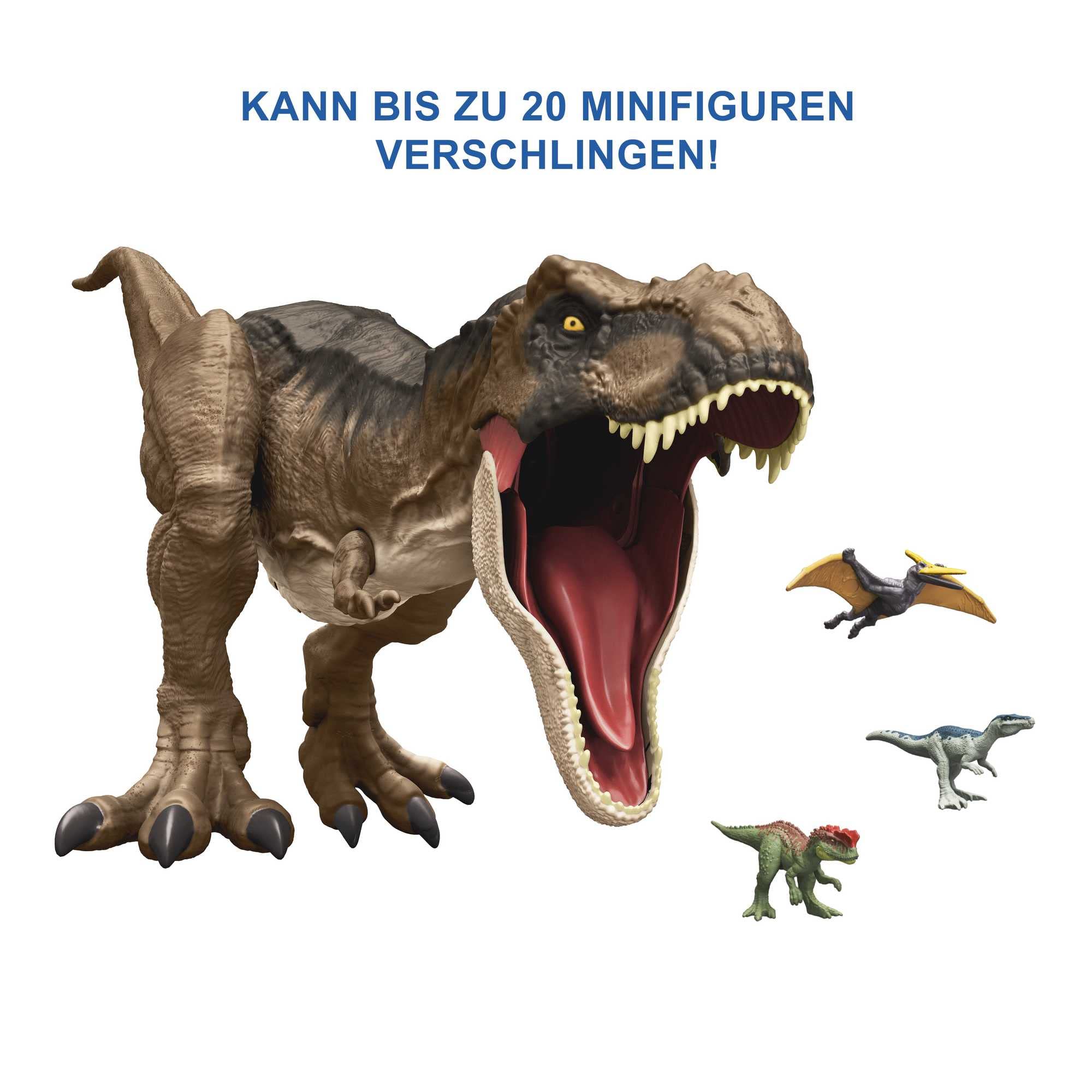 Mattel Jurassic World Super Colossal Dinosaur Action Figure, Large Tyrannosaurus Rex Dino Toy with Eating Feature, 3+ Feet Long T Rex