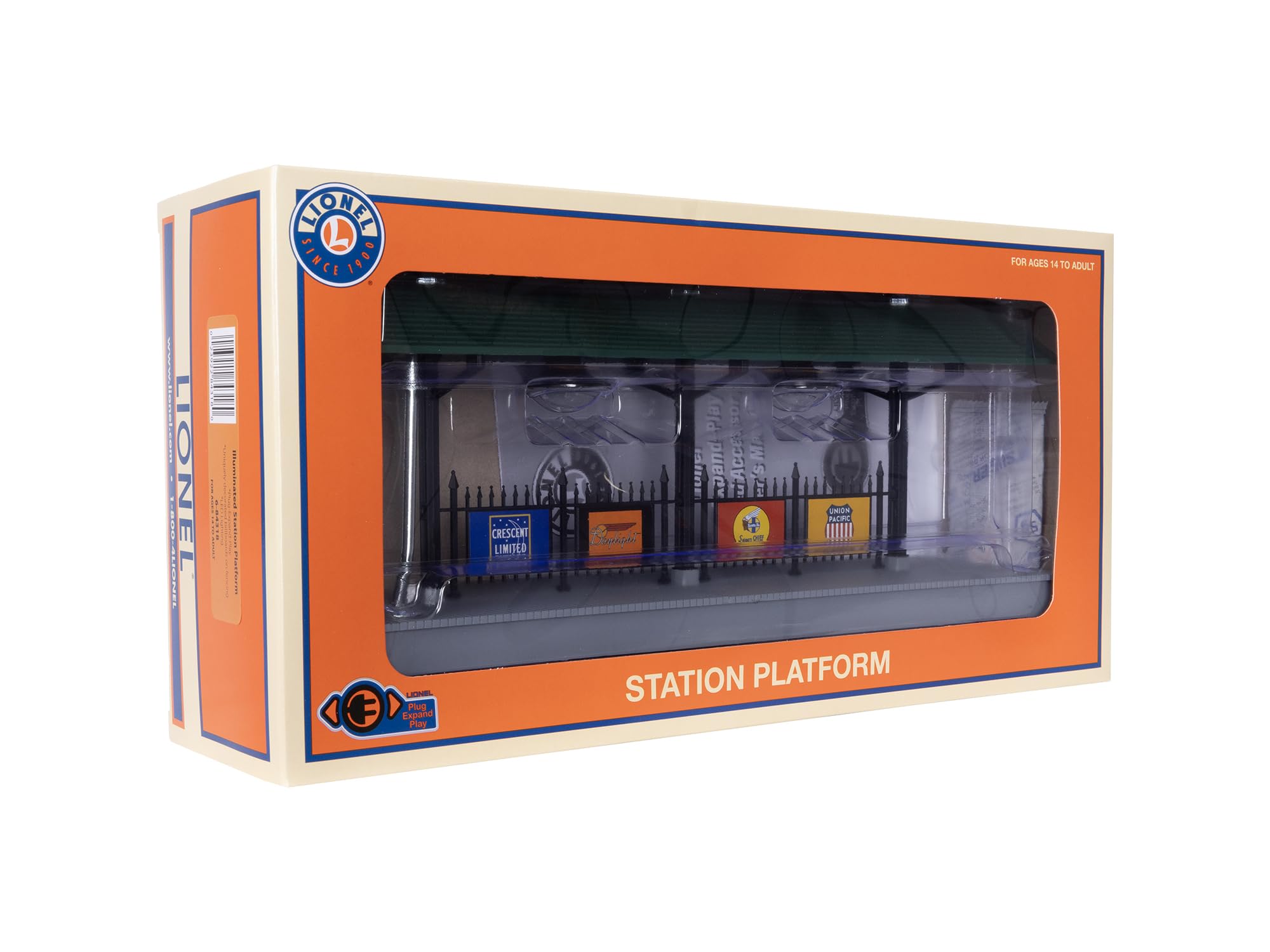 Lionel Electric O Gauge Model Train Accessories for 168 months to 999 months, Illuminated Station Platform , Green