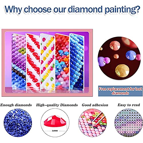 Nzhidey Diamond Painting Kits - Cow Diamond Art for Adults Kids Beginners, 5D Diamond Painting Cow for Gift Home Wall Decor(16 x 12 inch)