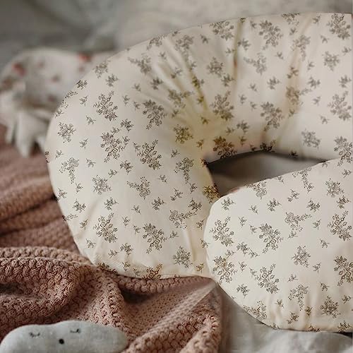 lethooly Nursing Pillow Cover,2-Pack Removable Cover for Breastfeeding Pillows,Ultra-Soft Baby Nursing Pillow, Fits Newborn Feeding Pillow 22.5in*18in(Rosebuds and Vines)