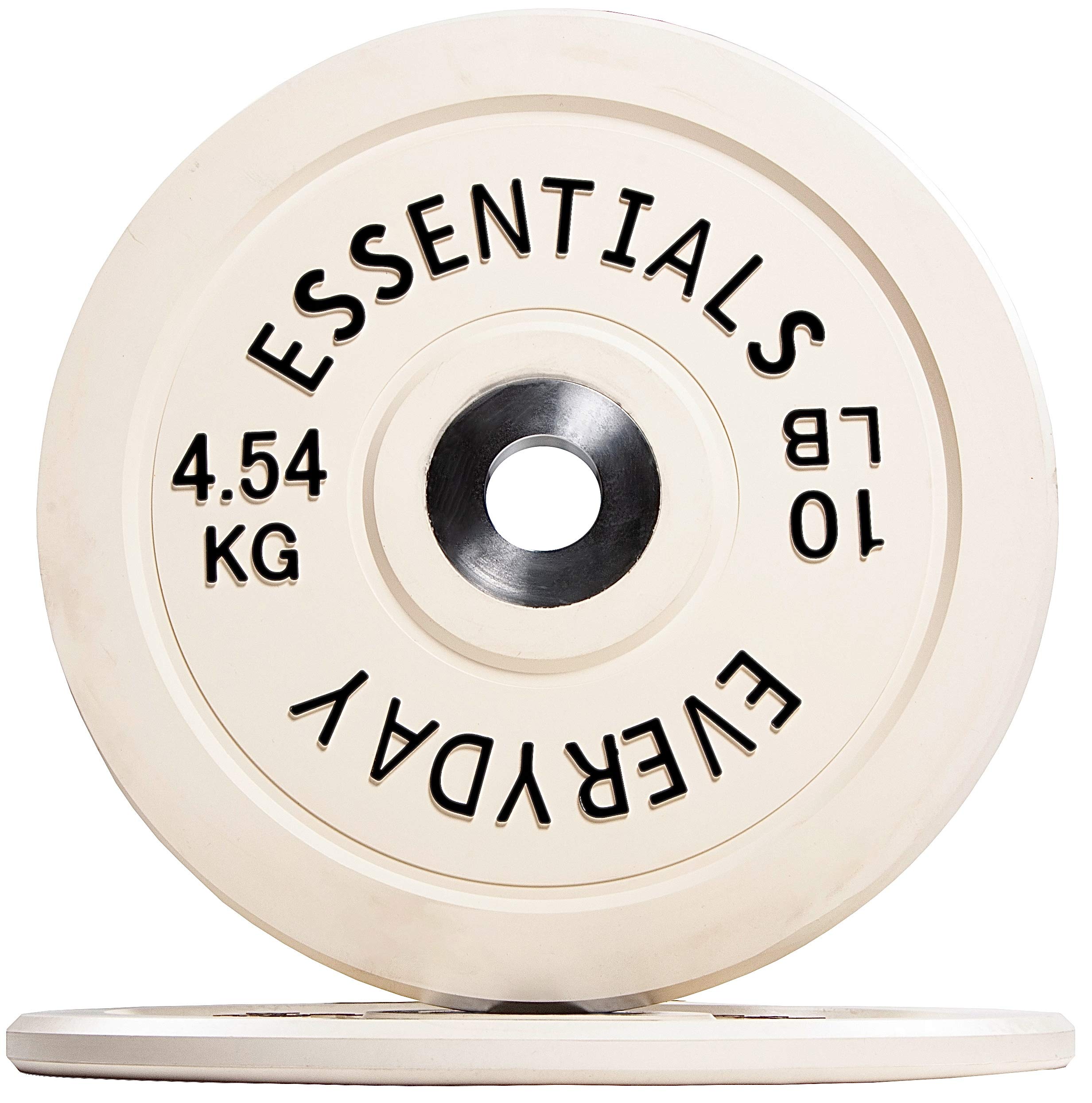 BalanceFrom Color Coded Olympic Bumper Plate Weight Plate with Steel Hub, 55LB Pair