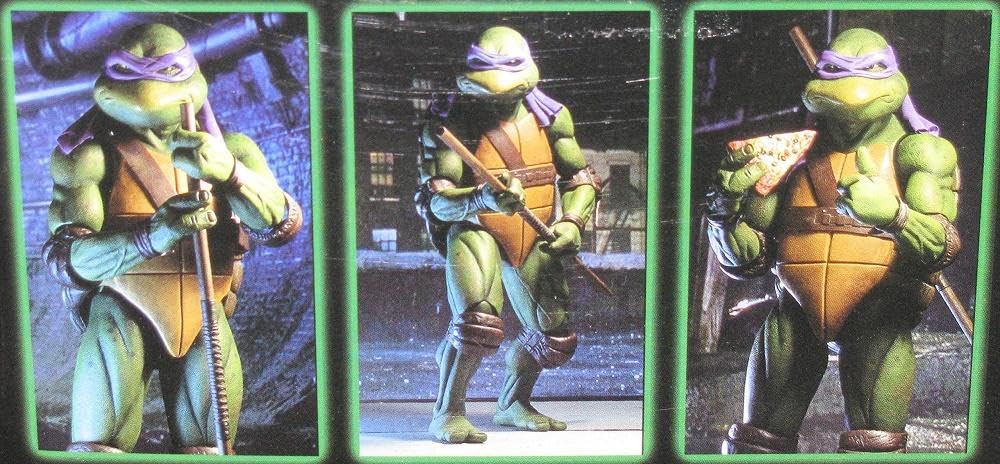 NECA TMNT Donnie Collectible Action Figure - Acrylic Ninja Movie Theme Toy