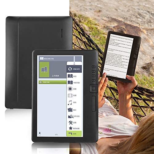 Hoseten e-Book Reader, Waterproof 7 Inch 480P Electronic Book Brightness Adjustable for Win 7/10 for XP for Vista(8G Memory)