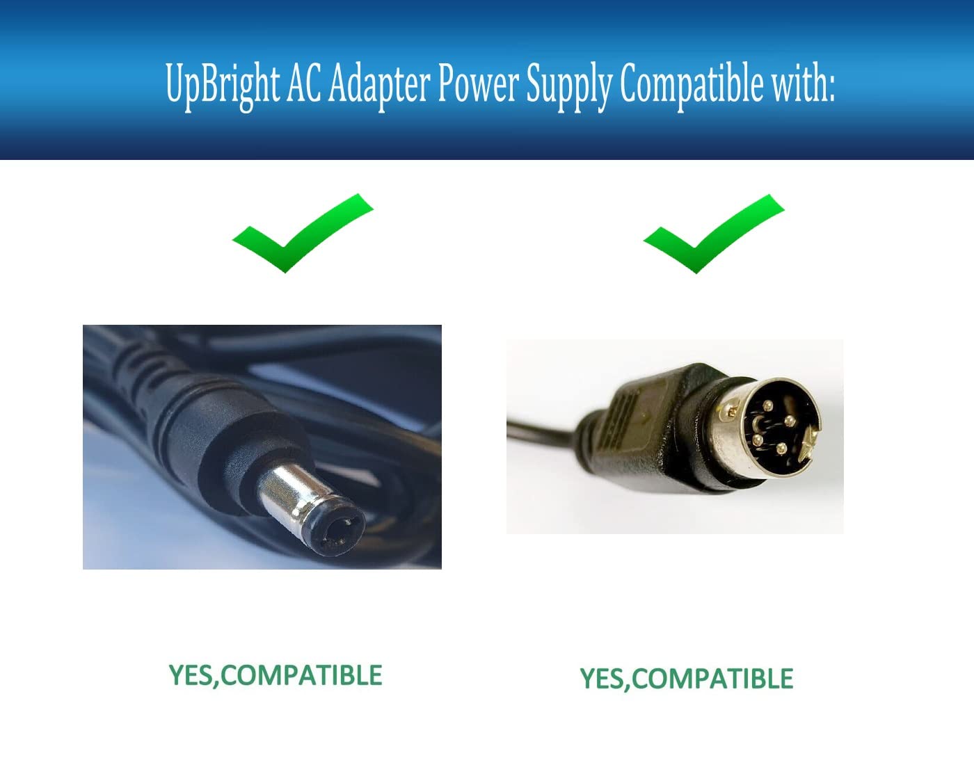 UPBRIGHT 4-Pin DIN 12V AC/DC Adapter Compatible with CWT KPL-060F KPL-060F-VI KPL060F KPL-060FVI KPL060F-VI KPL060FVI Channel Well Technology 12VDC 5A 60W Power Supply Cord Battery Charger Mains PSU
