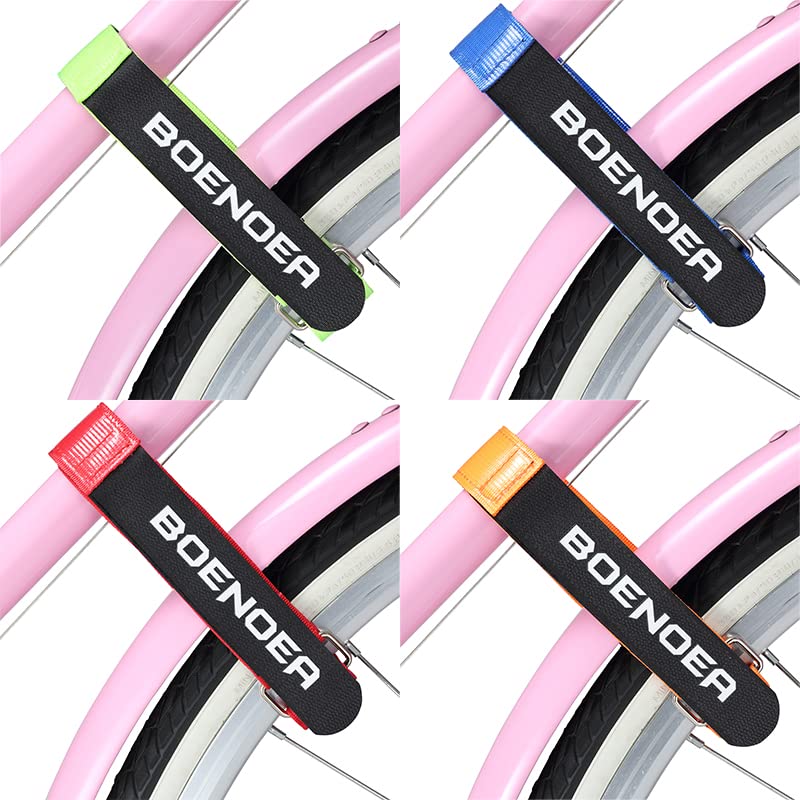 Boenoea Bike Rack Strap Bicycle Wheel Stabilizer Straps with Gel Grip Adjustable Nylon Bike Straps