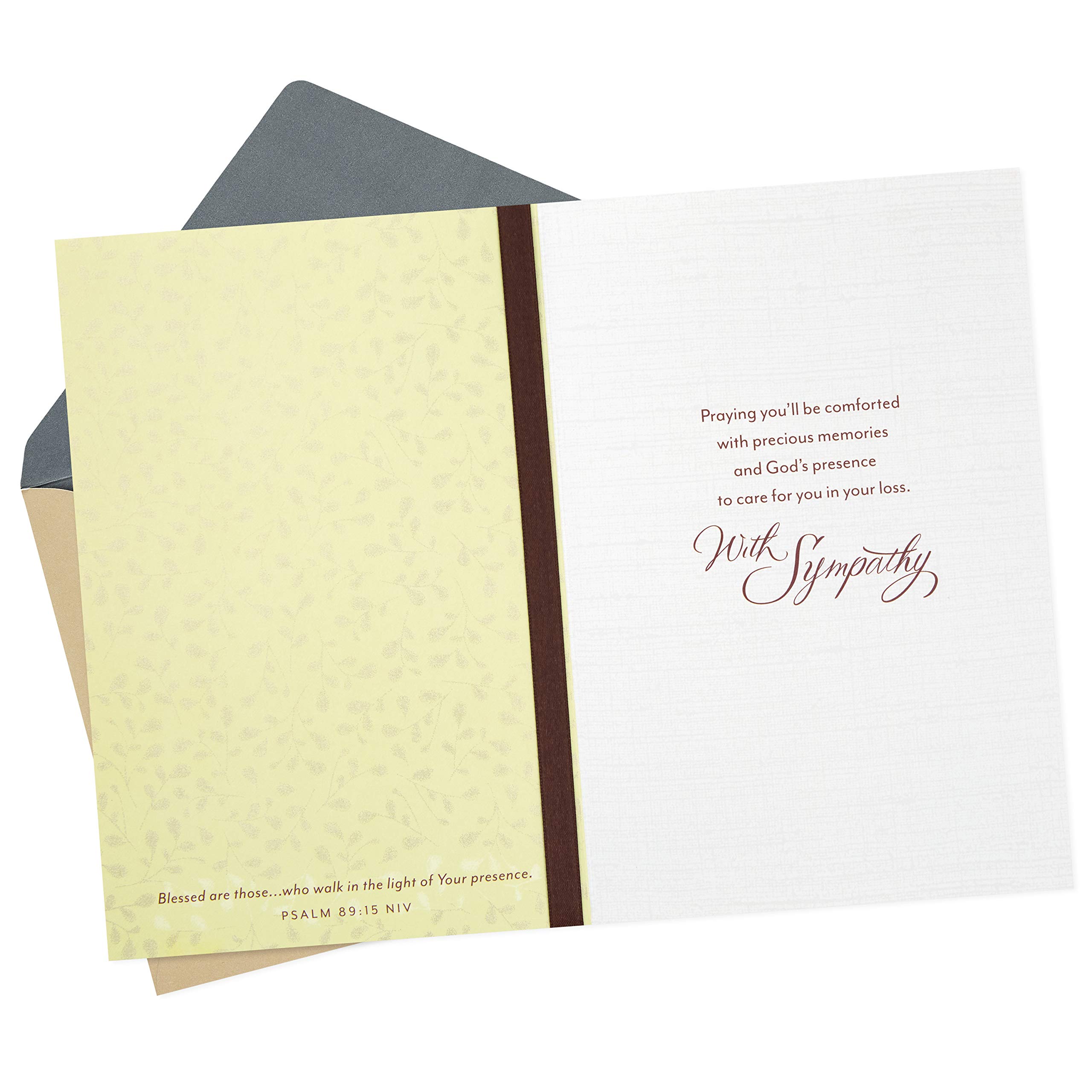 Hallmark Mahogany Religious Sympathy Greeting Card (They Leave Footprints)