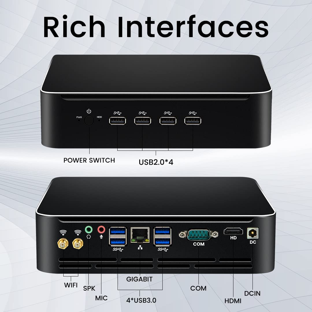 BOESIIPC Mini PC, Desktop Computer i9-9880H,Up to 4.8GHz Windows 11 Pro, 16G DDR4 RAM/512G NVME M.2 SSD, 4K, USB3.0, HDMI, COM, WiFi, BT4.0