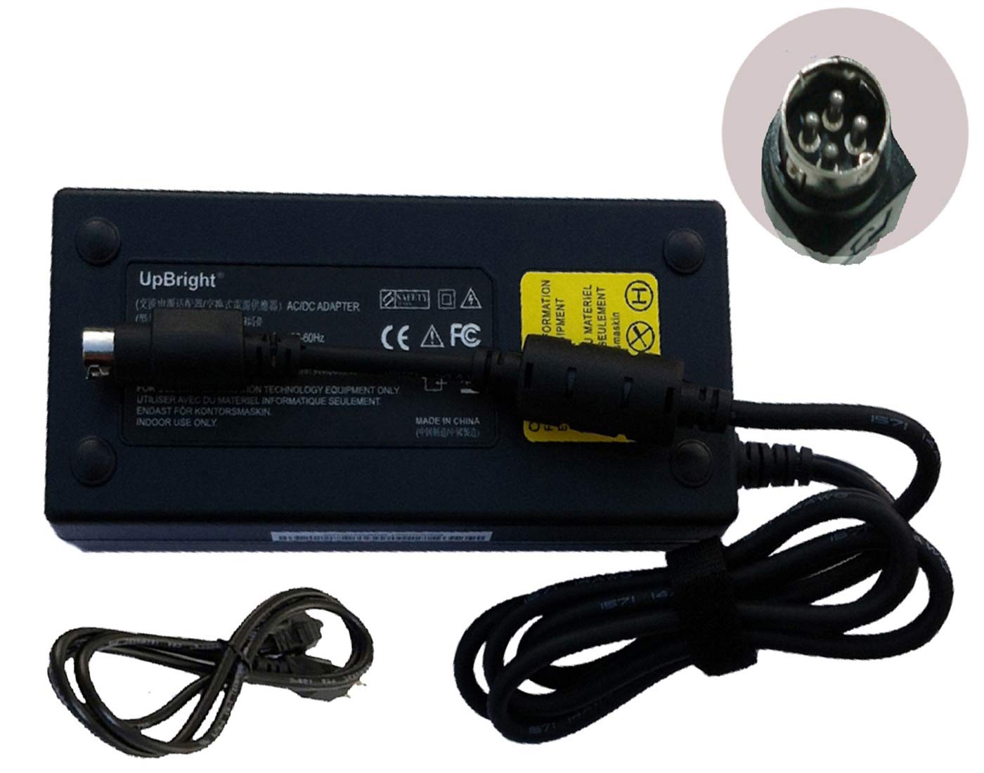 UpBright 4-Pin 24V AC/DC Adapter Replacement for CD Coming Data LP-2460 LP2460 Co Ming Data CDComing Luxen Tech FY2405000 FY 2405000 SAMSING 24VDC 5A 6A - 7A Power Supply Charger (w/ 4 Prong End)
