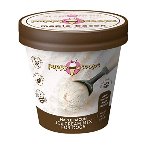 Puppy Scoops Ice Cream Mix for Dogs: Maple Bacon - Add Water and Freeze at Home!, 4.65 oz Made in USA