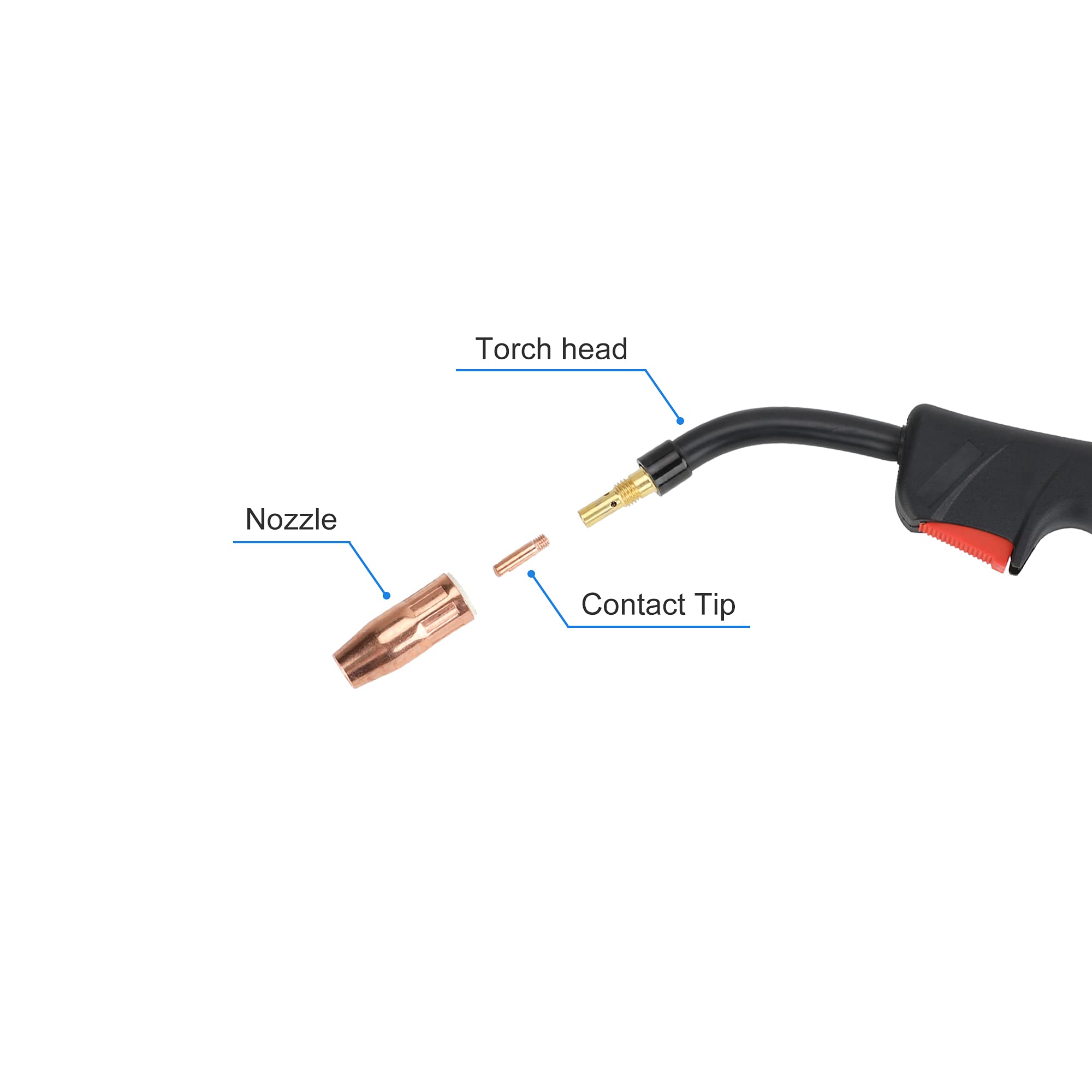 bestarc MIG Welding Gun MIG Torch K530-5 100A 150A 10-ft Torch Stinger Replacement for Lincoln Magnum 100L (100A/10-ft)