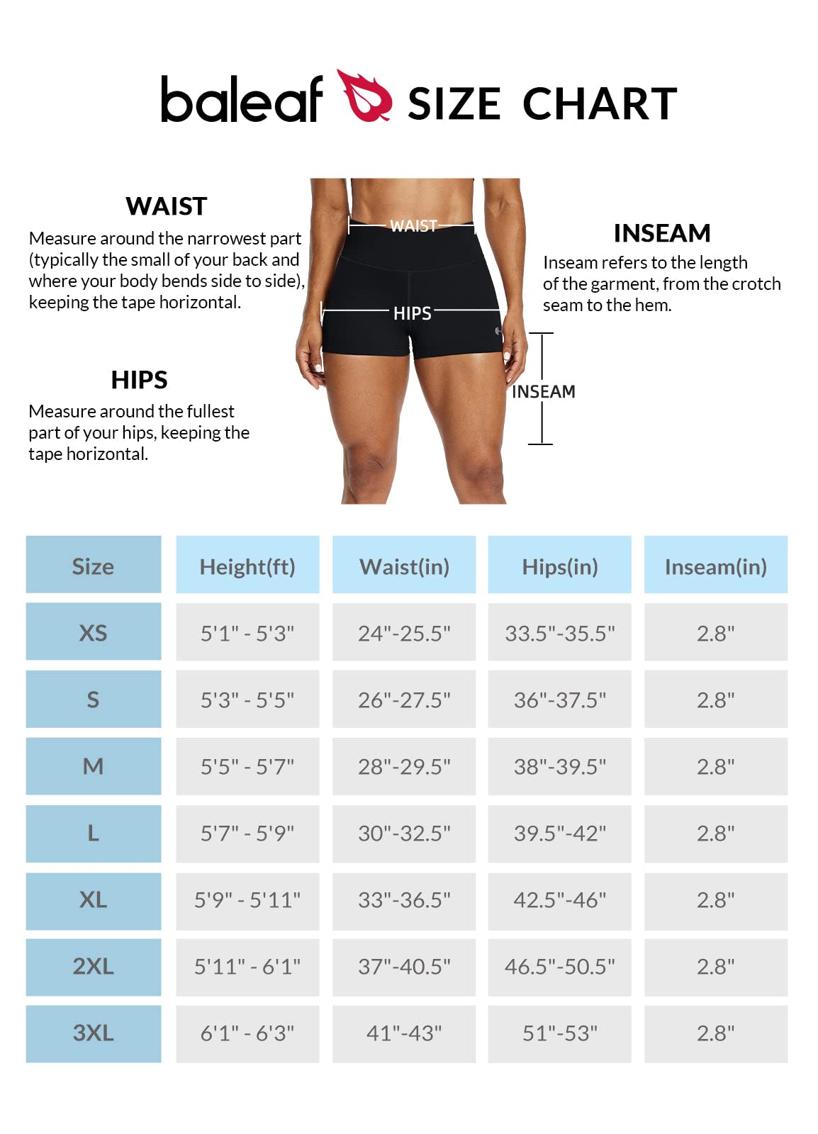 BALEAF 2.5" Workout Shorts for Women Booty Spandex Shorts Butt Gym Running Stretch Volleyball Shorts Black M