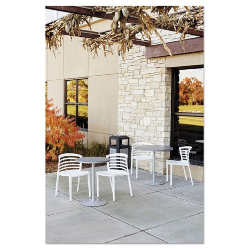 Safco Products 2490SL Entourage Table Base (Top Sold Separately), Silver