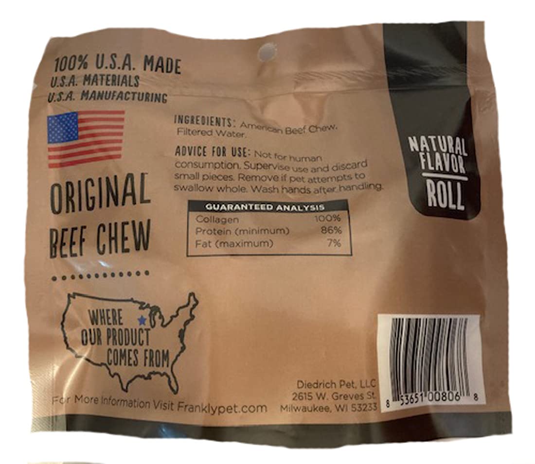 Frankly Beefhide Retriever Roll 2 ct, 100% U.S.A Made to Certified Food Safety Standards