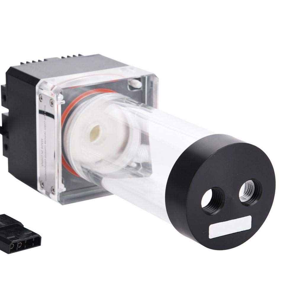 Bewinner 800L/H Mini Water Cooling Pump 0.7A 7V 12cm/ 4.72in, 17cm/ 6.69in Computer Pump 4 Meters Pump Head Fast Heat Dissipation Multi-Level Protection Cool Water Pump(17cm Black)