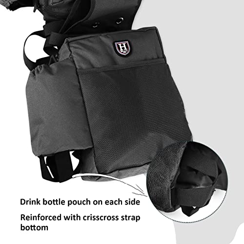 Harrison Howard Equestrian Western Saddle Bag for Horses Black