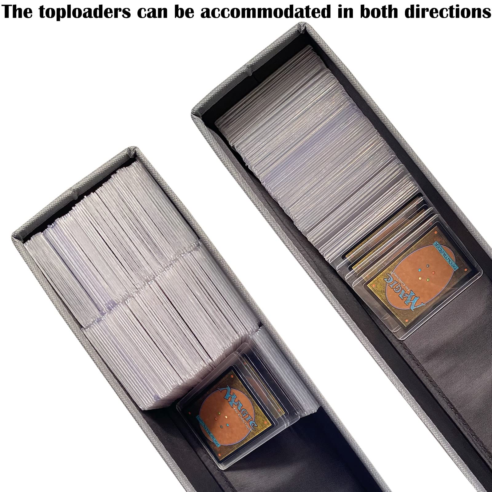 tutata Water Proof Trading Card Storage Box Toploader Storage Box, Baseball Card Storage Box Card Organizer for MTG TCG CCG LCG Cards and Toploaders and Sleeves