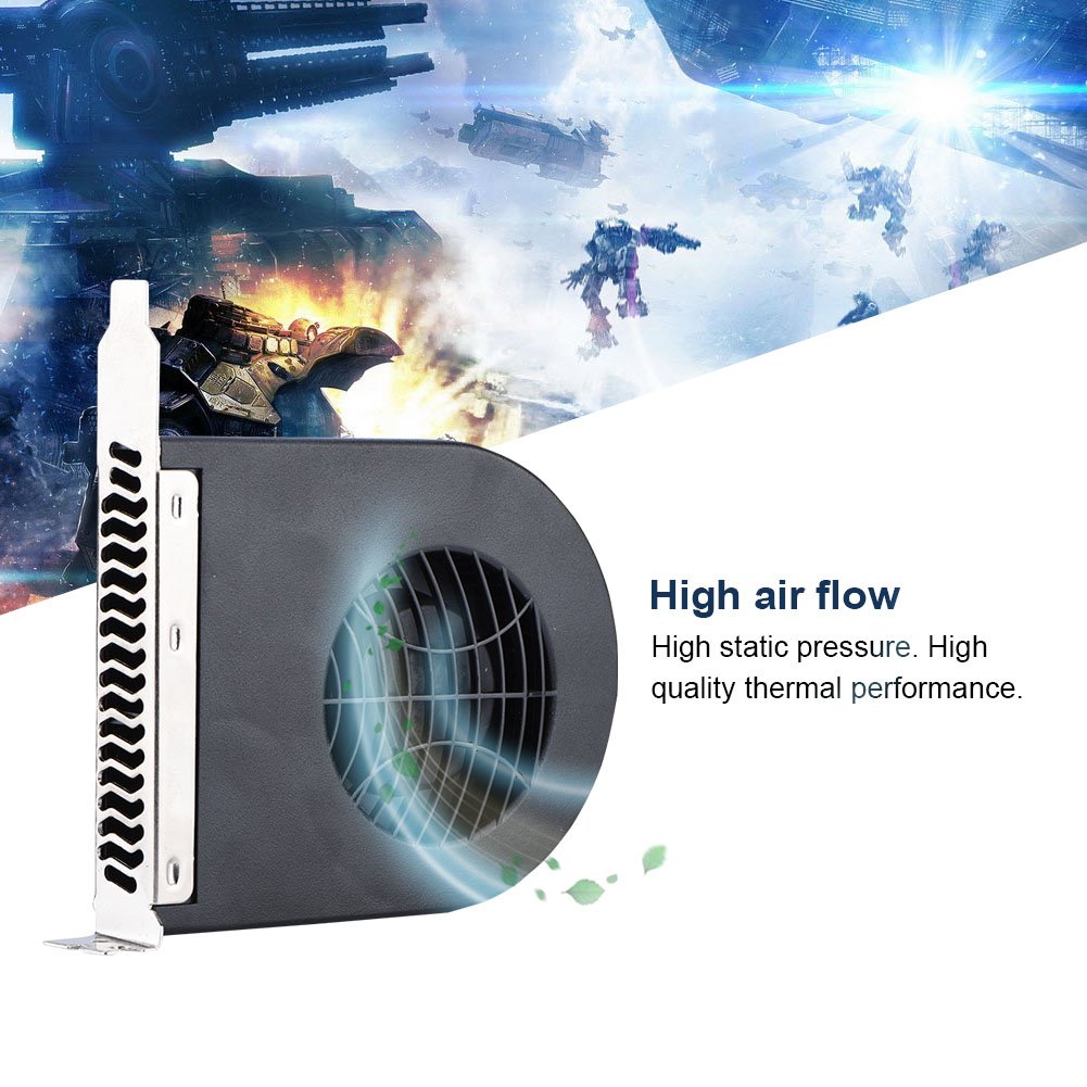 Bewinner Cooling Fan for Cooling Video Cards Mini System PCI Slot Blower CPU Case DC Cooling Fan New Cooling Fans PCI for Computer