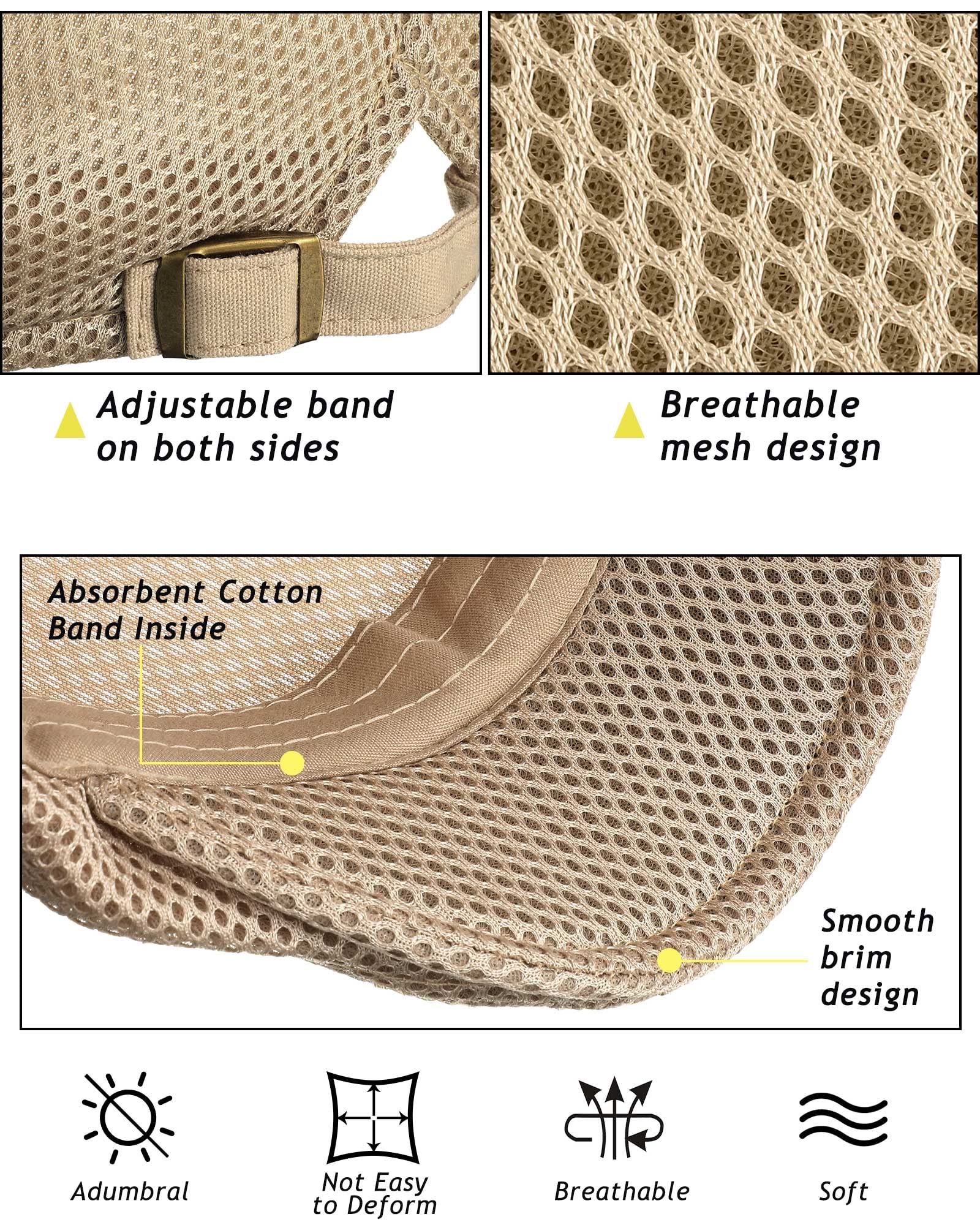 Chuarry 8 Pack Men's Mesh Flat Cap Breathable Summer Newsboy Hat Cabbie Driving Hats for Men