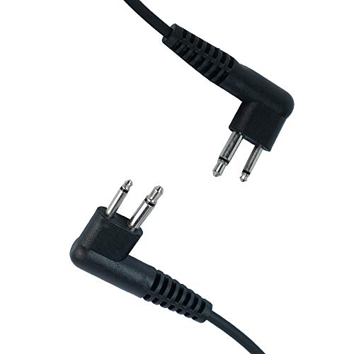 Klykon 2 Pin Motorola Ear Pieces Noise Cancelling Earpiece Headphone Overhead Headset for Motorola walkie Talkie 2 Way Radio Cls1110 Cls1410 Cp200 etc