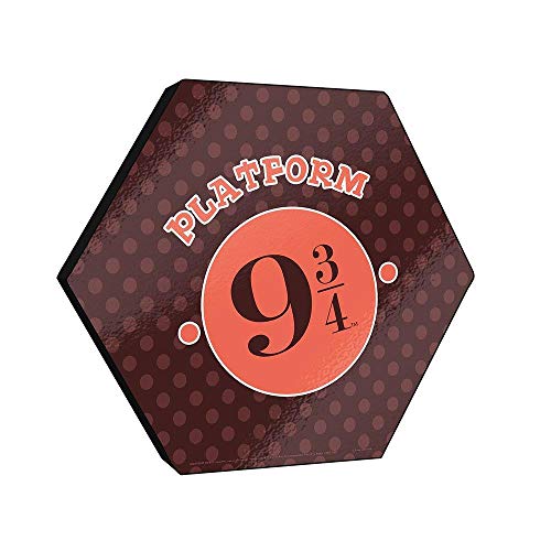 Harry Potter ā Platform 9 3/4 ā Hogwarts Express Train - 11.5ā X 10ā Hexagon Shaped KNEXAGON Wood Print ā Hang Alone or Connect to Other Pieces ā Officially Licensed Merchandise