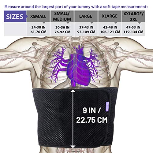 Everyday Medical Abdominal Binder Post Surgery - with Bamboo Charcoal Accelerate Healing and Reduce Swelling After C-Section, Abdomen Surgeries, Tummy Tuck, Bladder & Gastric Bypass Belly Girdle