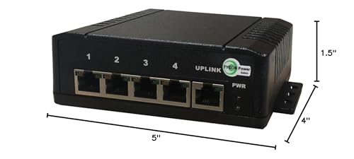 Tycon Systems Inc TP-SSW5-NC 12-56v 5 Port Passive Poe Switch