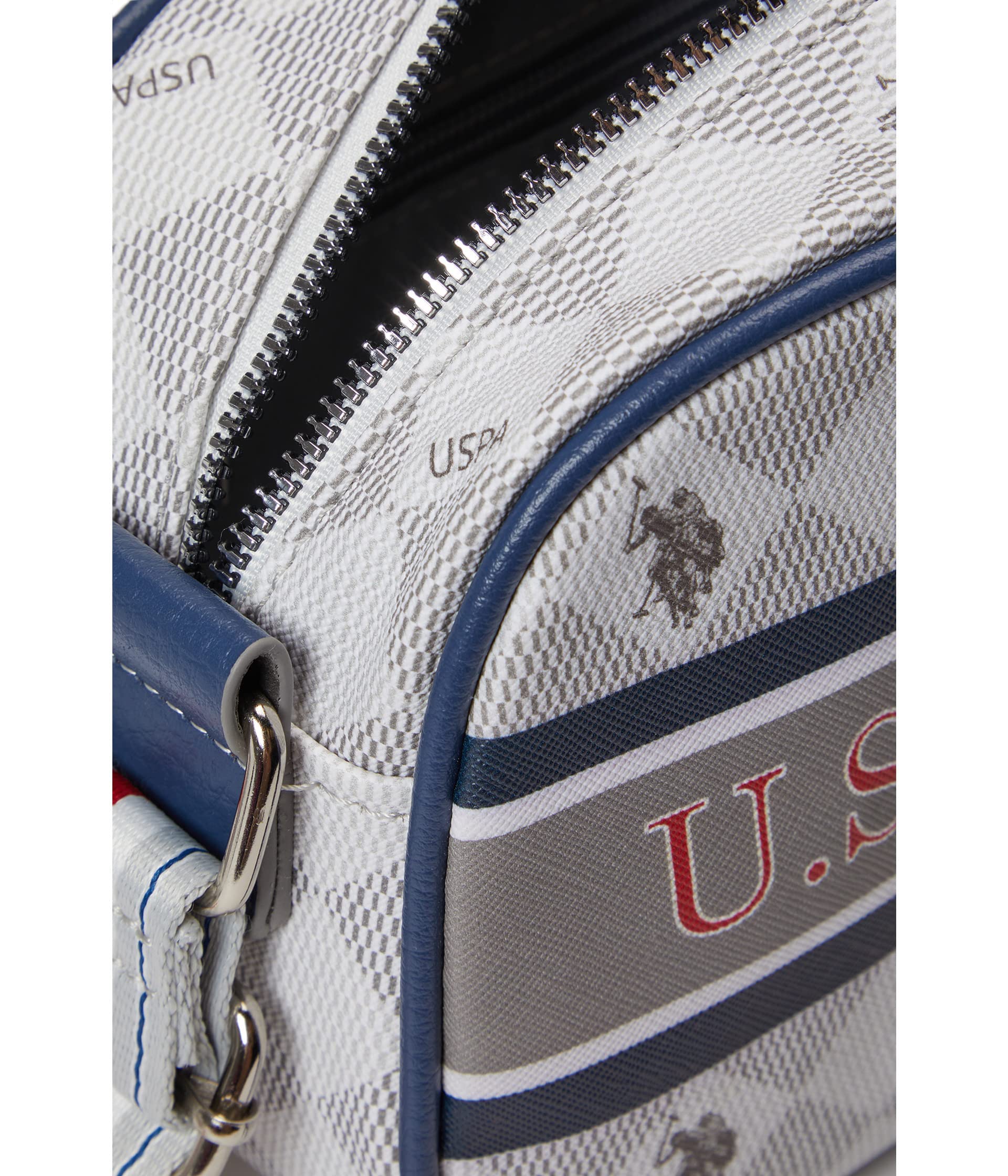 U.S. Polo Assn. Diamond Stripe Crossbody Grey One Size