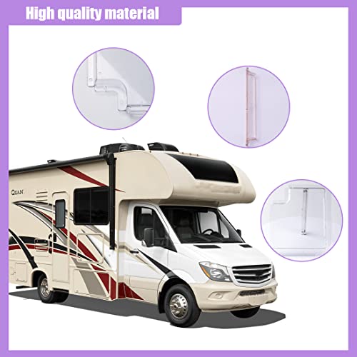 gtpartes RV Screen Door Slider Panel Clear Plexiglass 4701-00 Screen Door Slide Panel and 4700-00 Stopper Compatible with Dexter RH (Right Hand) Series 5050 Radius Corner Upgraded Screen Door
