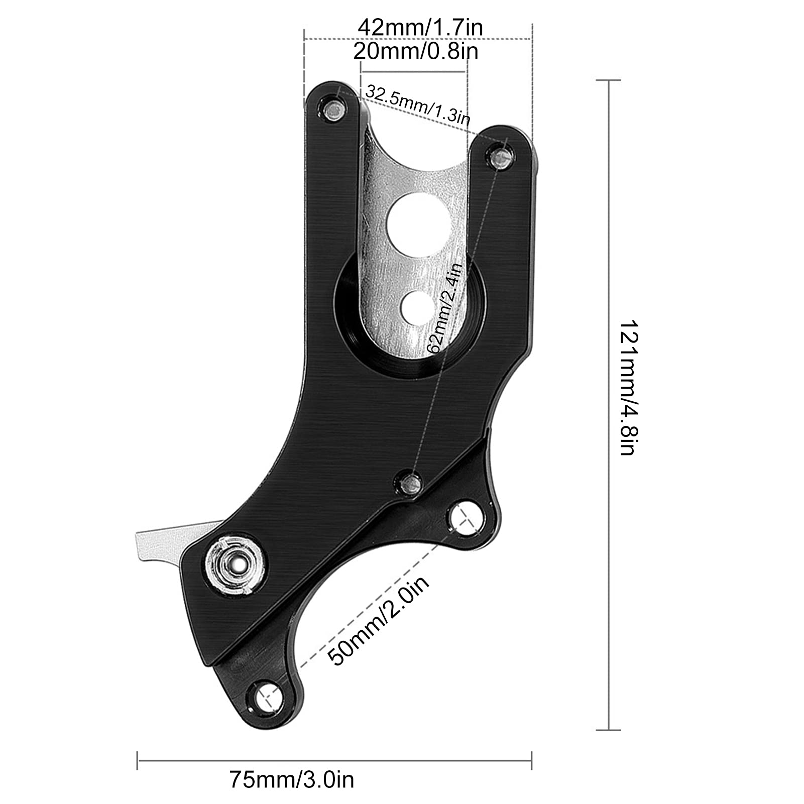 Bike Disc Brake Adapter Converter, Aluminum Alloy 126g Bike Disc Brake Conversion Upgrade Accessory Electric Modification Accessories
