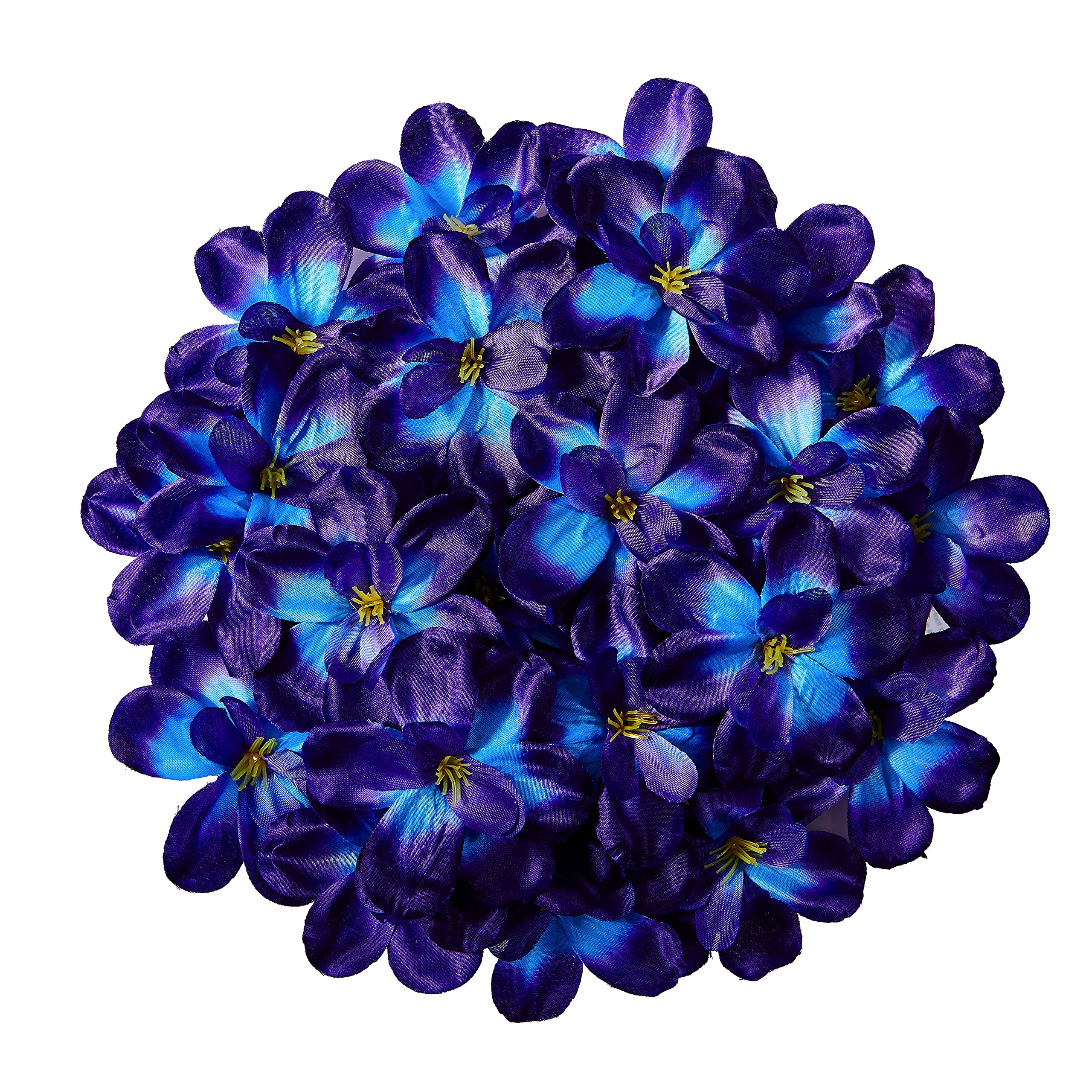 Carlita’s Blooms Artificial Flowers 50pcs Galaxy Orchids Flowers Head Purple Blue Orchid Artificial Orchids Head Only for DIY Bouquets Wedding Party Centerpiece Decor