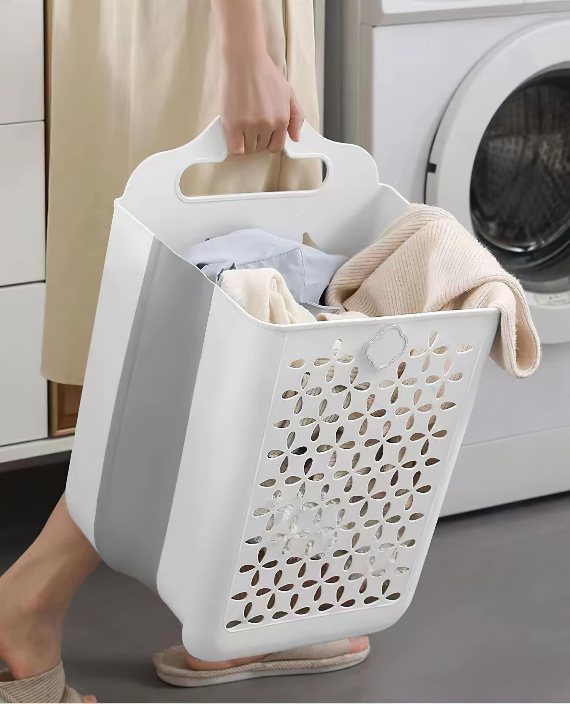 Collapsible Laundry Hamper 3 Packs Laundry Basket Portable Dirty Clothes Basket Space Saving Foldable Storage Multi-function Container