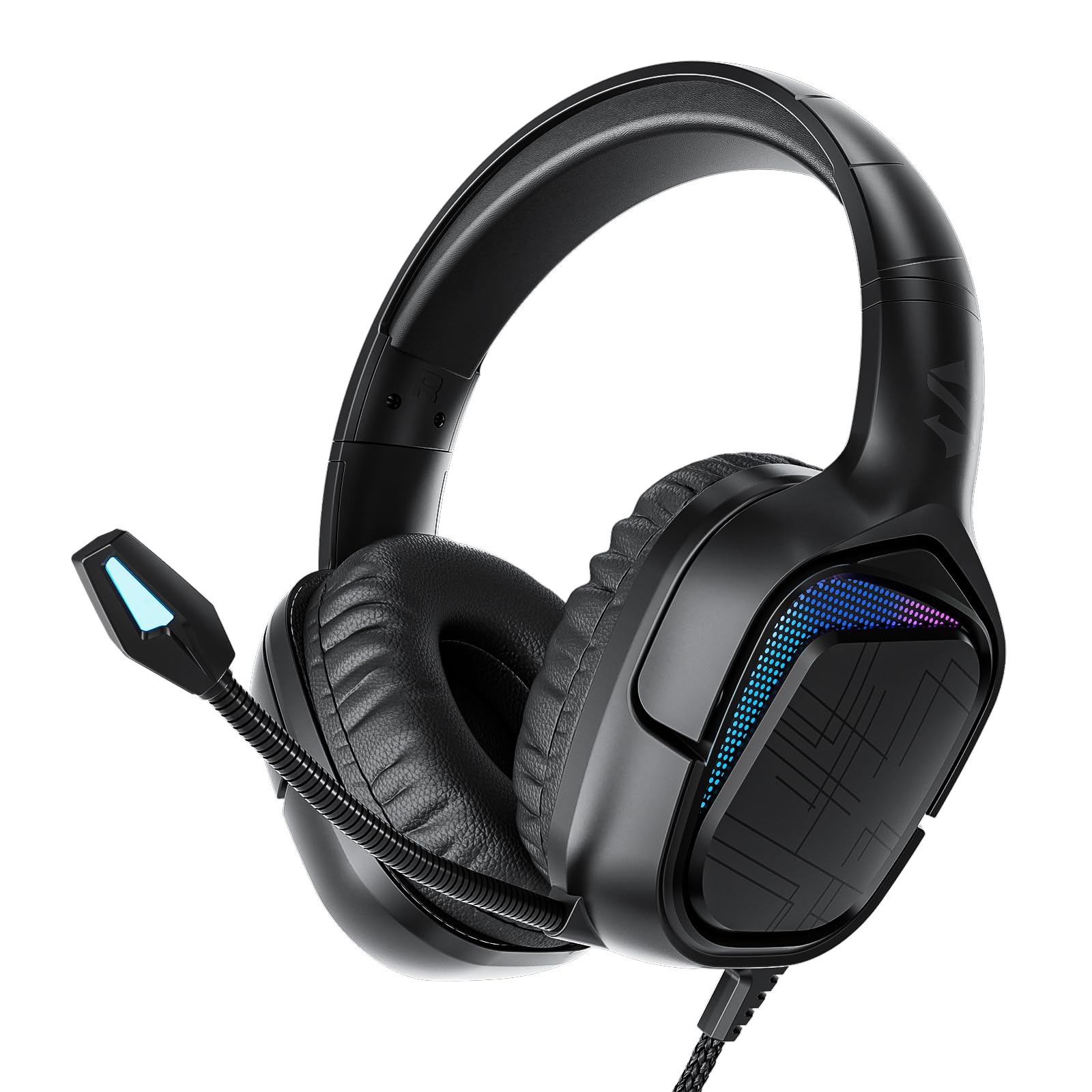 Black Shark Gaming Headset for PS5, PS4, Nintendo Switch, Xbox Series X, S, Xbox One, Mobile & PC - Gamer Headphones with Noise Cancelling Microphone - 3.5mm Wired - 50mm Speakers, Classic Pink