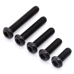 Glvaner M6-1.0 x 30mm (25 pcs) Button Head Torx Drive Machine Screws, 10.9 Grade Alloy Steel, Black Oxide Finish, Full Thread Coverage