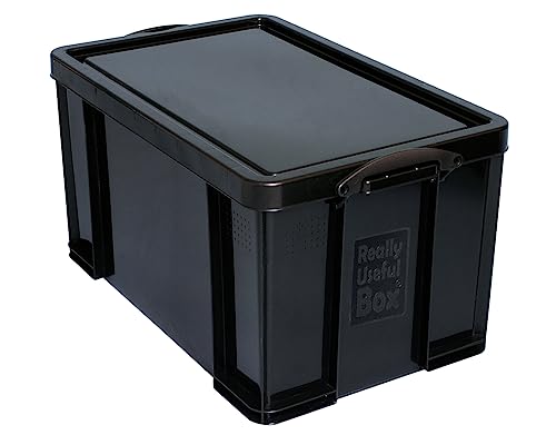 Really Useful Storage Box 84 Litre Solid Black