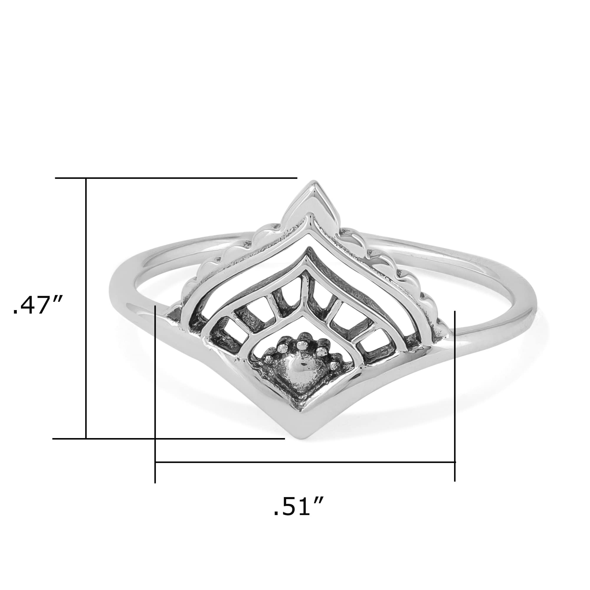 Boma Jewelry Sterling Silver Bohemian Balinese Ring, Size 7