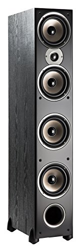 Polk Audio Monitor 70 Series II Floorstanding Speaker (Black, Single) for Multichannel Home Theater | Hi-Res Audio with Deep Bass Response | 1" Tweeter, (4) 6.5" Woofers | Bi-Wire & Bi-Amp