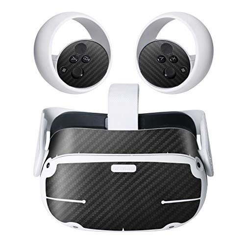 Bestsmile Hifylux Stickers for Oculus Quest 2 VR Headset and Controller Virtual Reality PVC Decal Skin Protective Accessories Monsters Black Grain