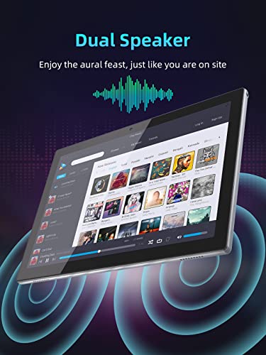 Tablet Android 11, Tablet 10 inch, 2GB RAM+64GB ROM & 512GB Expand, 2+8MP Dual Camera, 2.4G WiFi, Bluetooth, IPS Touch Screen, 6000mAh Battery, Google GMS Certified Tablets Grey