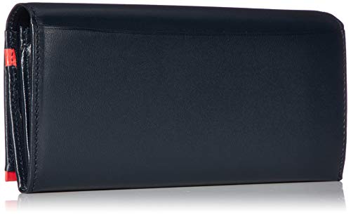Kitamura NH0779 Long Wallet, Coin Purse, L-Shaped Type, Dark Blue/Red, Navy Blue 10701